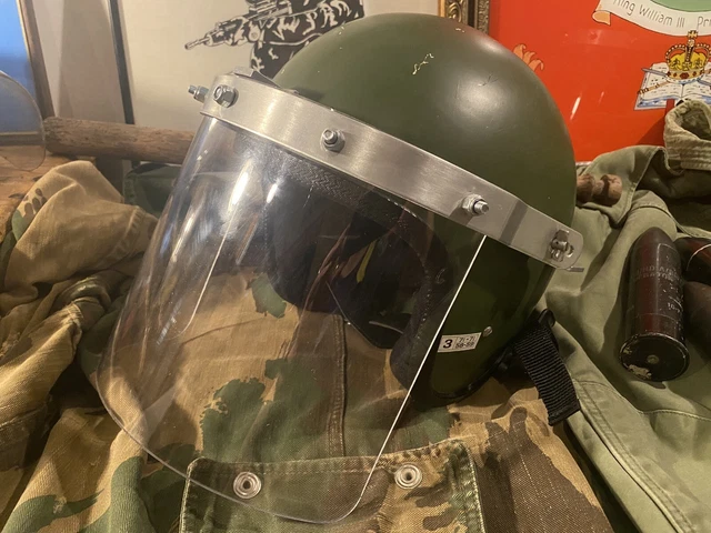 BRITISH ARMY CROMWELL Anti Riot Topper ART helmet Op Banner Ireland ...