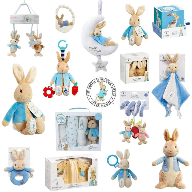 PETER RABBIT SOFT Toys Rattle Comfort Blanket Cot Spiral Mobile ...