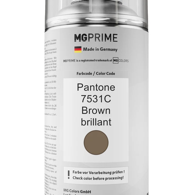 PANTONE 7531C BROWN brillant acrylique bombe aérosol 2C 400ml séchage ...