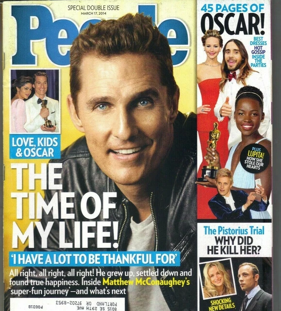 MATTHEW MCCONAUGHEY PEOPLE Magazine March 17 2014 3/17/14 LUPITA NYONG ...