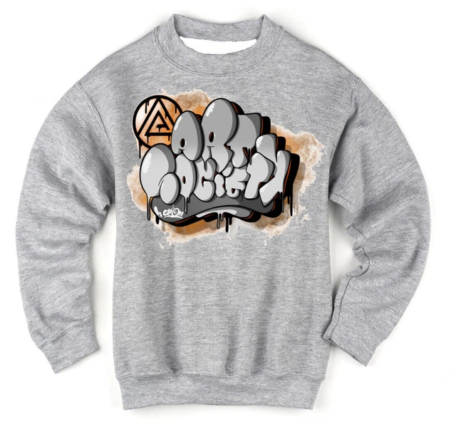NEUF ART SOCIETY x Retro Kings Simon Dee Signature Ras Pull Gris SMALL ...