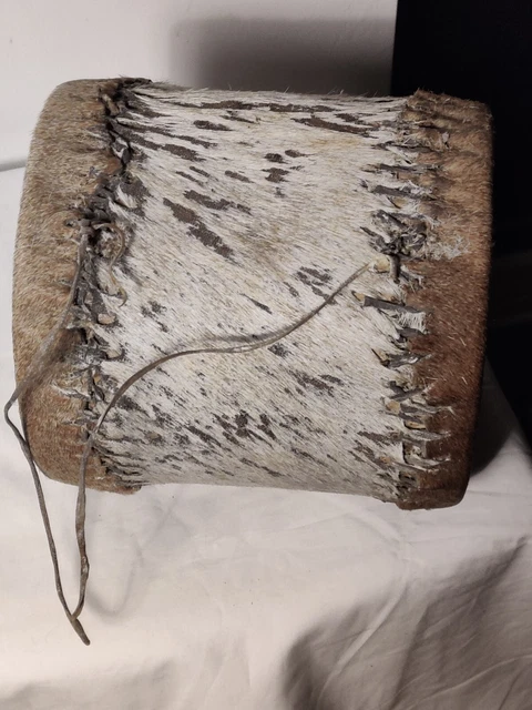 VINTAGE AFRICAN DRUM Bongos Hide Materials Traditional Tribal £14.99 ...