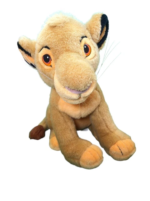 DISNEY STORE SIMBA The Liong King Vintage Soft Plush Toy Sitting ...