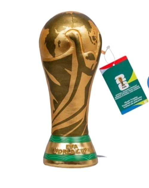 OFFICIAL FIFA 2026 World Cup Gold Coloured Trophy 10" Plush JPFI00012 ...