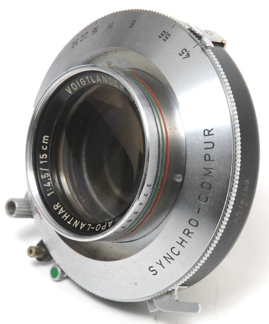 LINHOF VOIGTLANDER APO-LANTHAR 4,5/15 cm per 4x5 pollici EUR 1.039,00 ...