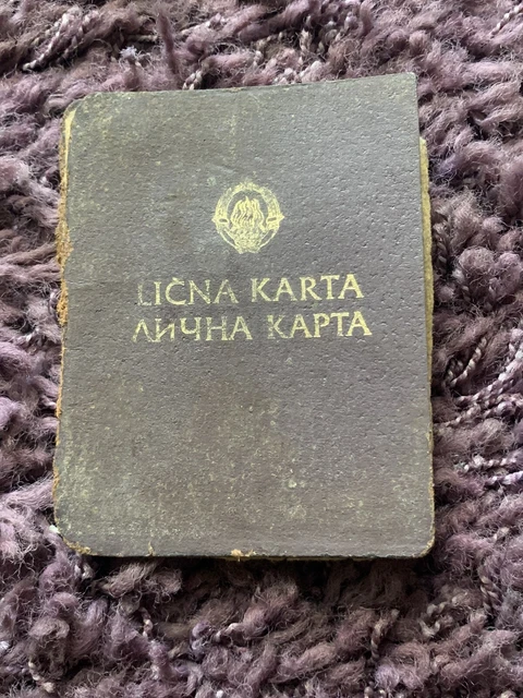 LICNA KARTA ID Card Ausweis Jugoslawien Sfrj Bosnien Sarajevo ...