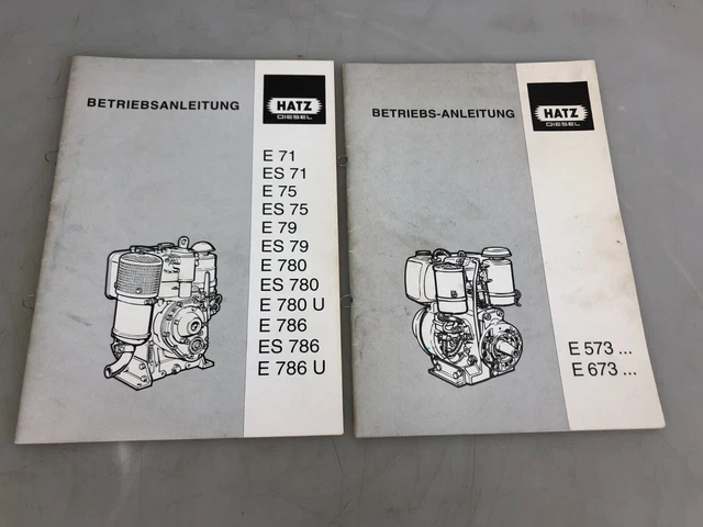 2X BETRIEBSANLEITUNG HATZ Diesel E+ES 71, 75, 79, 780, 786 U, E573, E673 ua. EUR 65,00 - PicClick DE