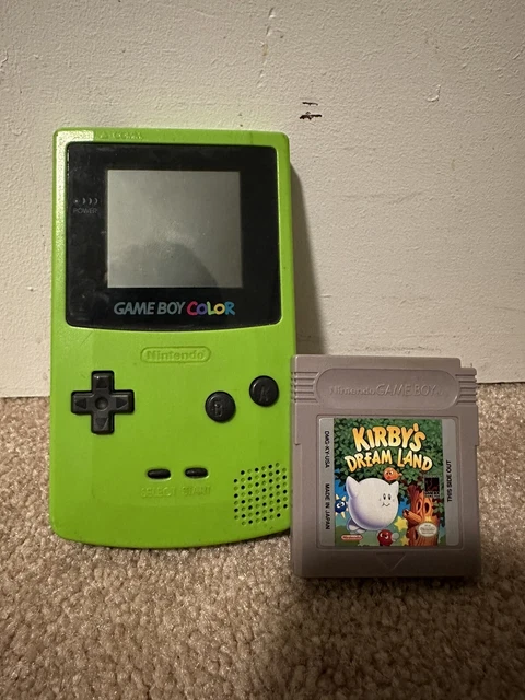 KIWI LIME GREEN Gameboy Color With Kirby’s Dreamland - Tested Works $99 ...
