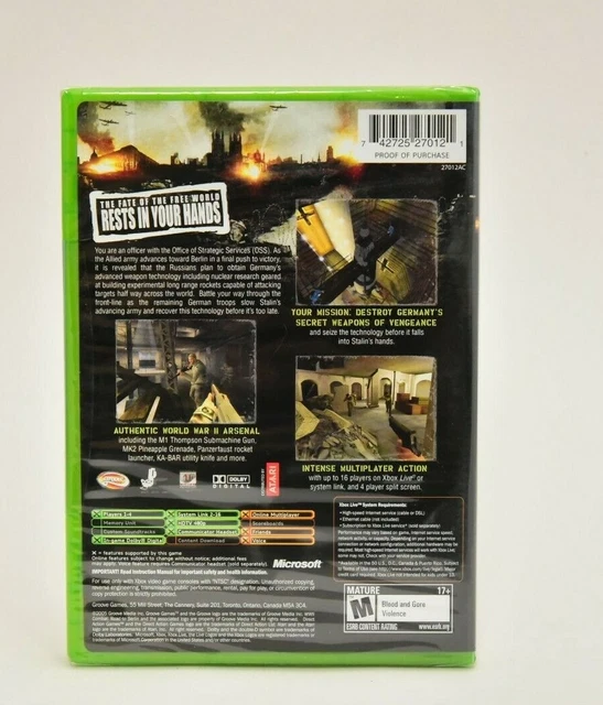 WORLD WAR II Combat: Road to Berlin (Microsoft Xbox, 2006) NEW $39.99 ...