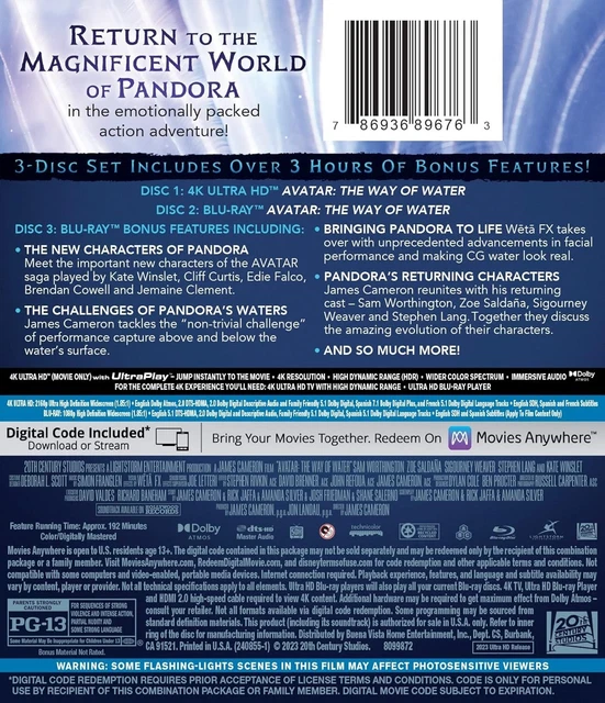 AVATAR: THE WAY of Water 4K UHD (4K UHD Blu-ray) Sam Worthington (UK ...