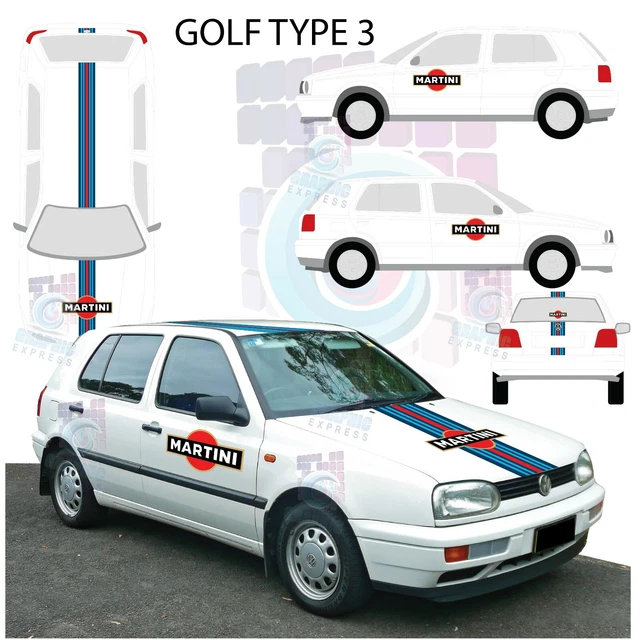 KIT DECO MARTINI Volkswagen Golf Type 3 - Stickers Decal Sticker Racing ...