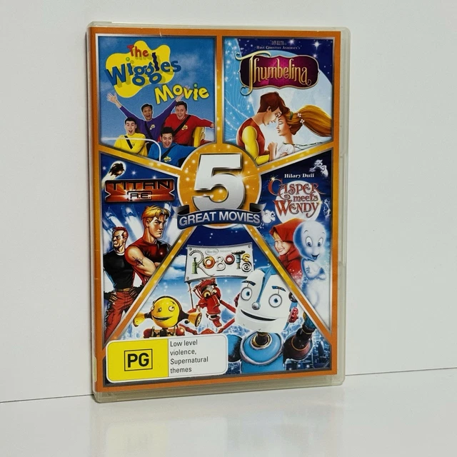 WIGGLES MOVIE TITAN A.E. Thumbelina Casper Meets Wendy Robots 5xDVD Set ...