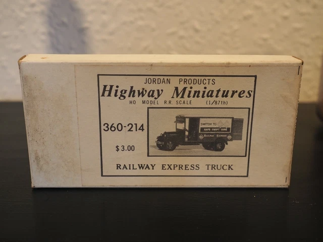 HIGHWAY MINIATURES JORDAN Products Railway Express Truck 360-214 HO ...