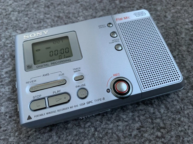 SONY MZ-B10 MDLP Portable Walkman Minidisc Player / Recorder - Built-In ...