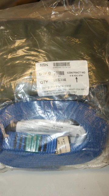 BRITISH ARMY RAF Aircrew Survival Kit Individual Mk4 Iv Bcb Brand New ...