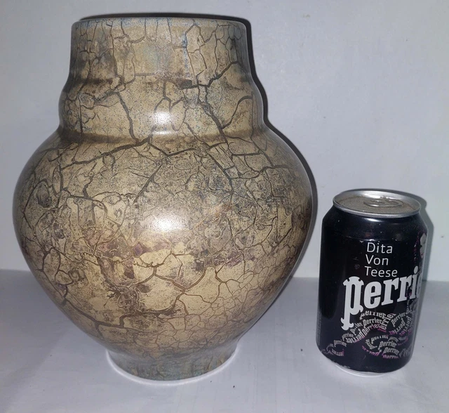 VASE CERAMIQUE MOUGIN Nancy Décor Marmoréen Signé A La Pointe EUR 169 ...