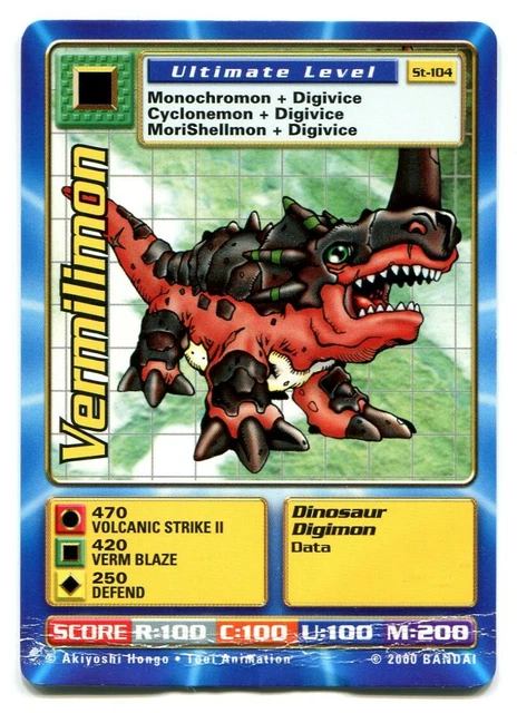 ST-104 VERMILIMON DIGIMON Swedish Promo Card TCG Rare Digi-Battle ...