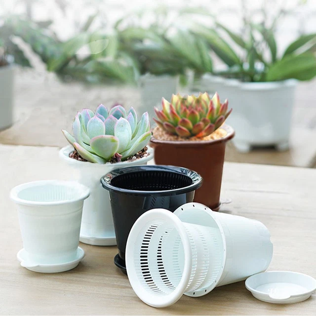 ROOT CONTROL ORCHID Plant Container Planter Flower Pots Double Layer ...