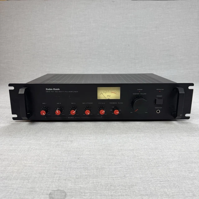 RADIO SHACK MPA-101 100 Watt Amplifier Rack Mount Mixer Vintage PA ...