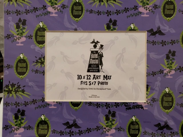 DISNEY HAUNTED MANSION SHAG 40th anniversary 10 x 12 art mat SIGNED BY ...