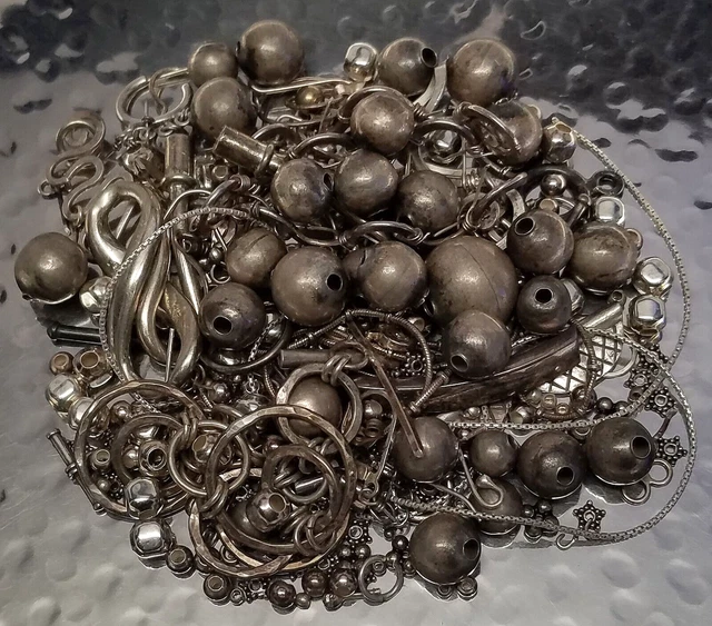 925 STERLING SILVER Broken/Scrap Jewelry Lot without Stones ~ 120.5 ...