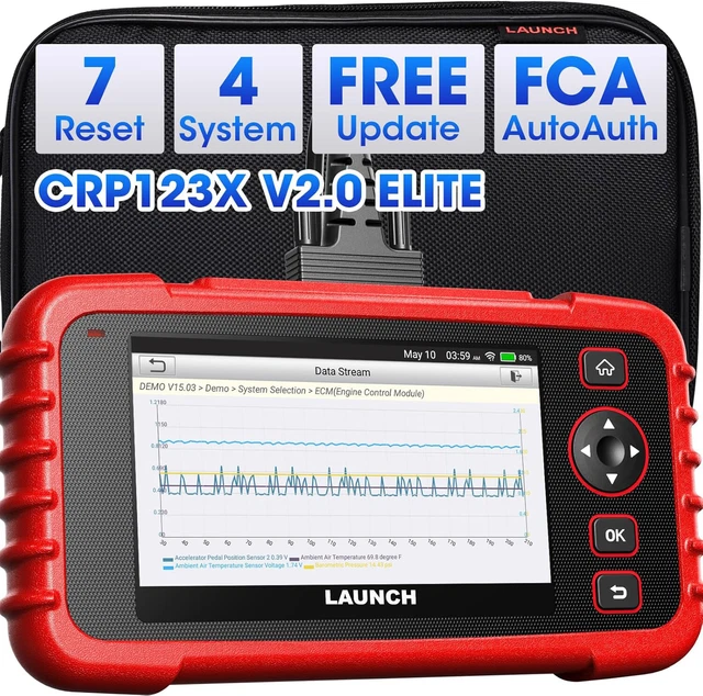 2026 LAUNCH X431 CRP123X V2.0 PRO OBD2 Diagnóstico Coche Escáner + 7 ...