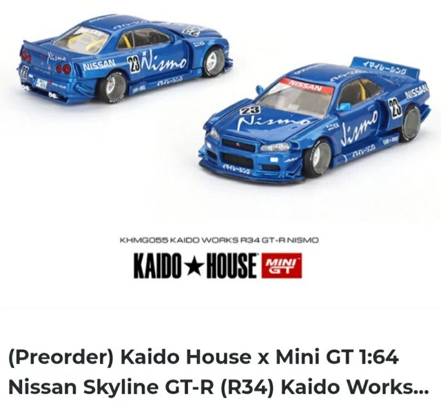 KAIDO HOUSE MINI Gt Nissan Skyline Gt-R (R34) **Pre Order** (Blue) Free ...