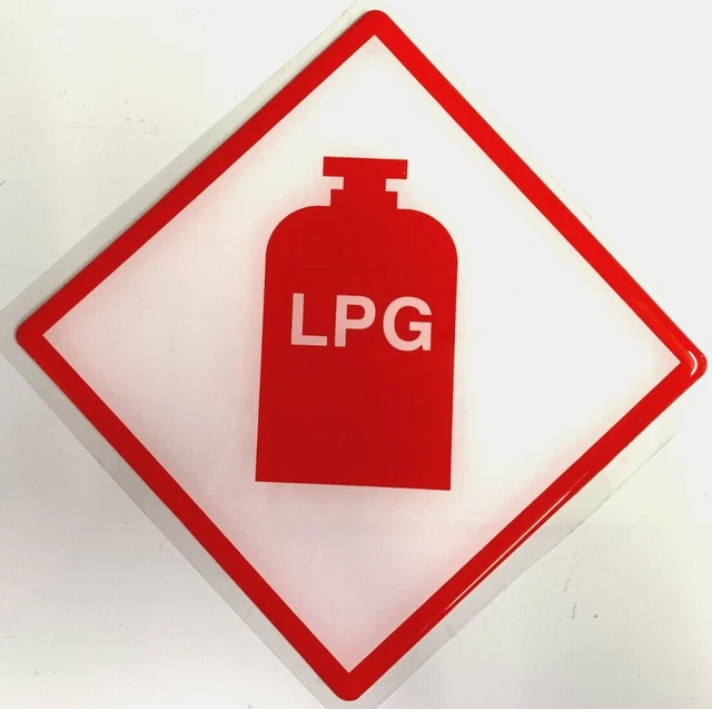 LPG RESIN BADGE for Gas Locker Box Self Adhesive Caravan and Motorhome ...