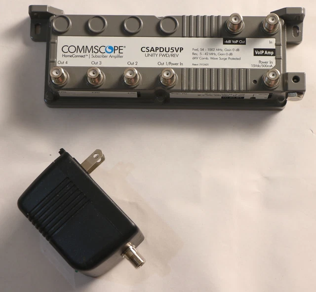 COMMSCOPE CSAPDU5VPI PASSIVE VoIP 5 Way Amplifier Coaxil Multi Tv ...