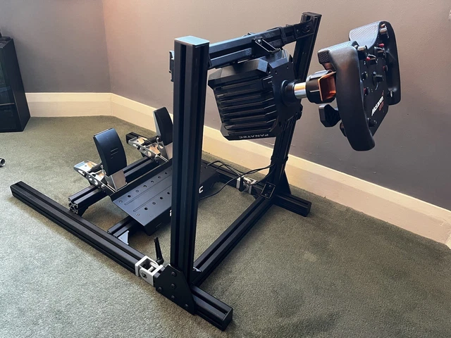 CUSTOM BLACK FOLDING Sim Racing Rig for Fanatec CSL DD - RIG ONLY £249. ...