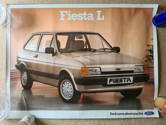 FORD FIESTA L Mk2 poster Original showroom genuine dealer ship 80s ...