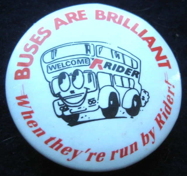 YORKSHIRE RIDER BUS CO West Yorks vintage 1980s promotional pin BADGE £ ...