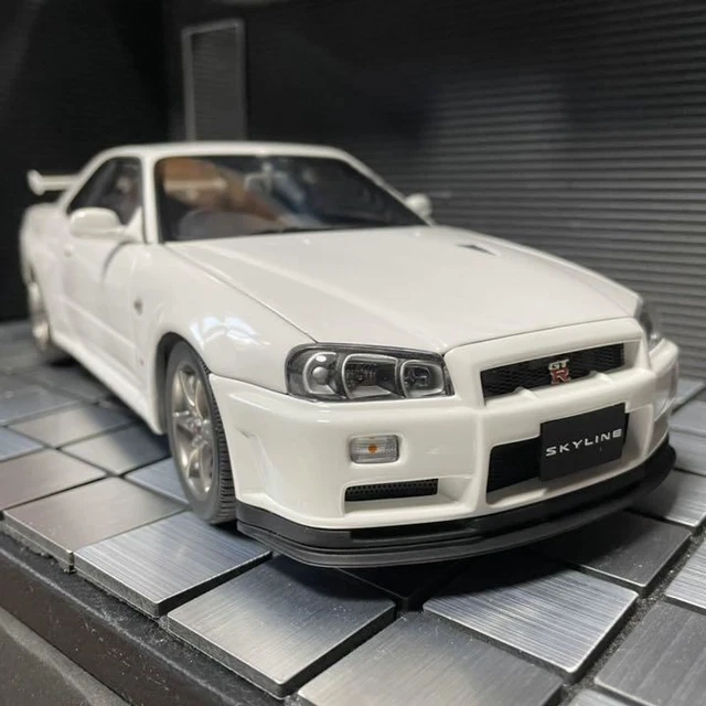 SKYLINE GT-R R34 V-spec II Pas Exposé Auto Art Echelle Taille 1/18 avec ...
