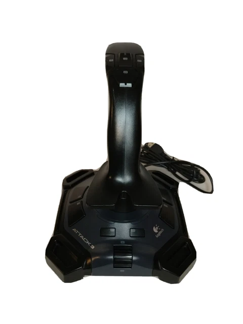 LOGITECH ATTACK 3 Joystick for Flight Simulator Games Wired USB PC ...