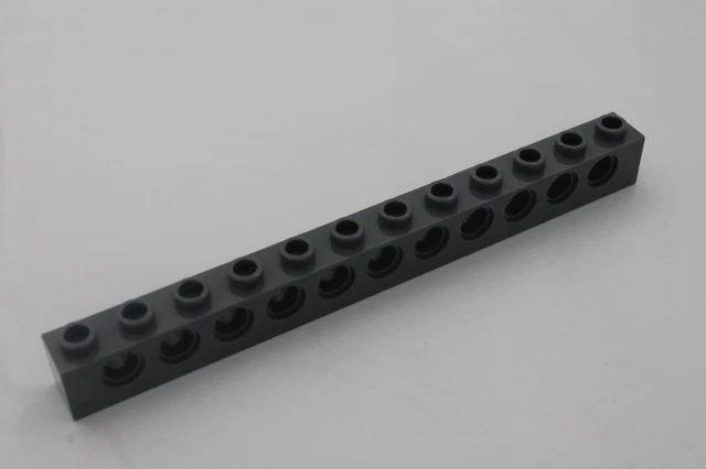 LEGO TECHNIC 5X Hole Beams 1x12 Brick 3895 Dark Grey Dark Bluish Gray £ ...