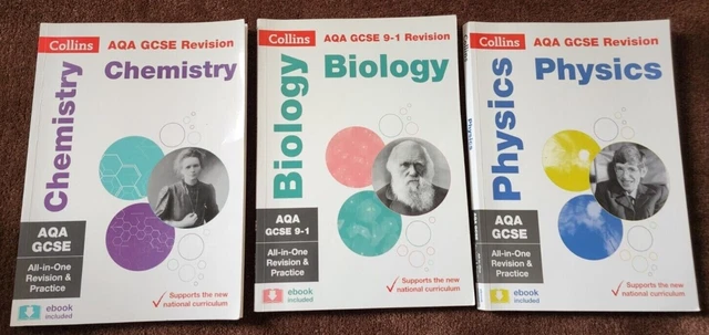 COLLINS AQA GCSE Biology, Physics, Chemistry Books Bundle - Used EUR 15 ...