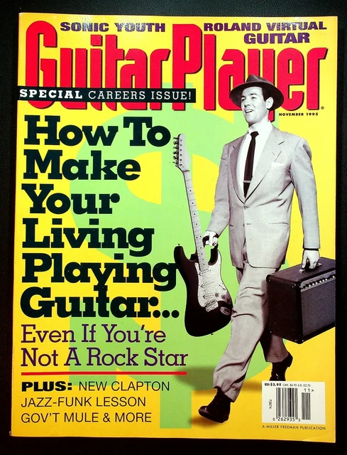 VINTAGE GUITAR PLAYER Magazine November 1995 Jazz-Funk Sonic Youth ...