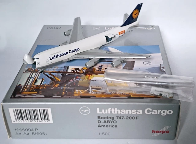 HERPA WINGS 1:500 Lufthansa Cargo 747-200 D-ABYO EUR 35,00 - PicClick DE