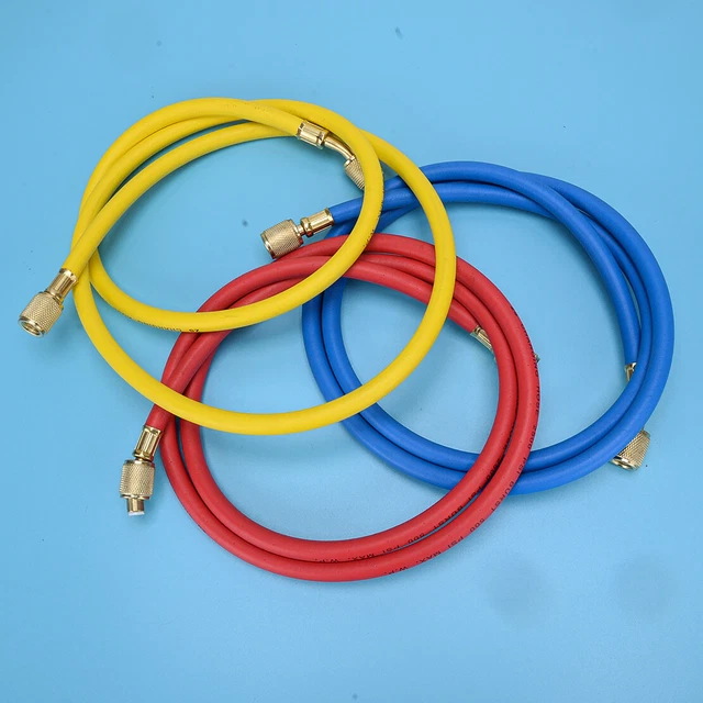 REFRIGERANT FILLER HOSE 5ft for R134a R410A R12 R502 1/4" AC sae ...