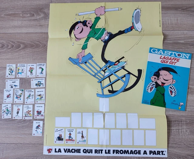 COMPLET GASTON PUBLICITAIRE vignettes POSTER LAGAFFE QUI RIT 1985 ...