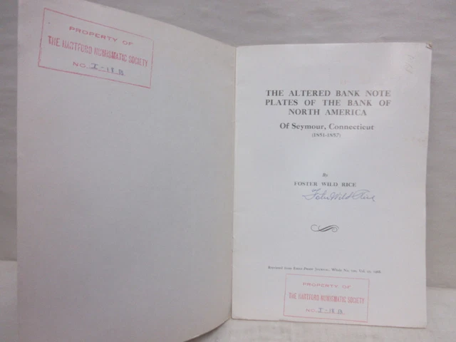 ALTERED BANK NOTE Plates of Bank of North America Seymour CT Essay ...