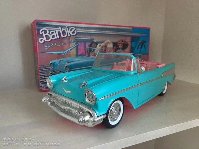 MATTEL BARBIE 57 Convertible Bel Air blau mit Karton gebraucht aus ...