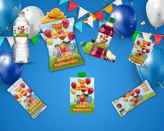 DANIEL TIGER PARTY Pack Personalised | Labels, Bags, Wrappers ...