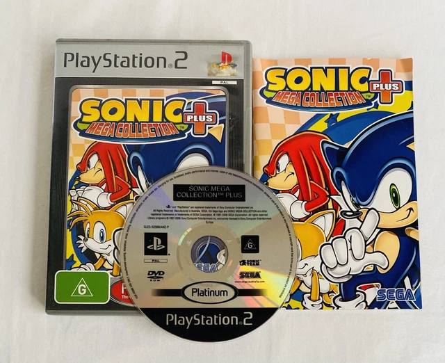 SONIC HEDGEHOG MEGA Collection Plus Playstation 2 PS2 Complete PAL ...