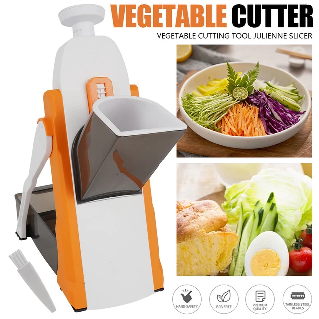 SAFE MANDOLINE VEGETABLE Slicer Adjustable Vegetable Chopper Mandolin ...