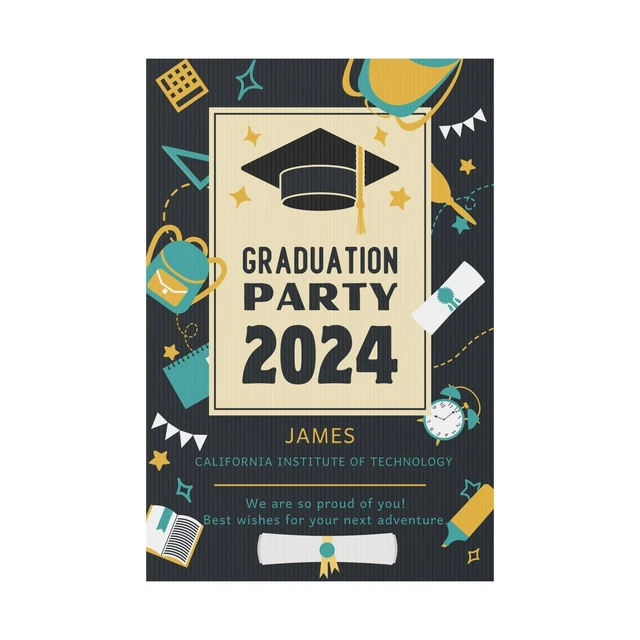 GRADUATION YARD SIGN 2024, Graduation Senior Sign Class 2024, Graduate ...