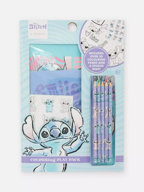 DISNEY LILO & Stitch Colouring Play Pack Colour Pencils Sticker Sheet ...