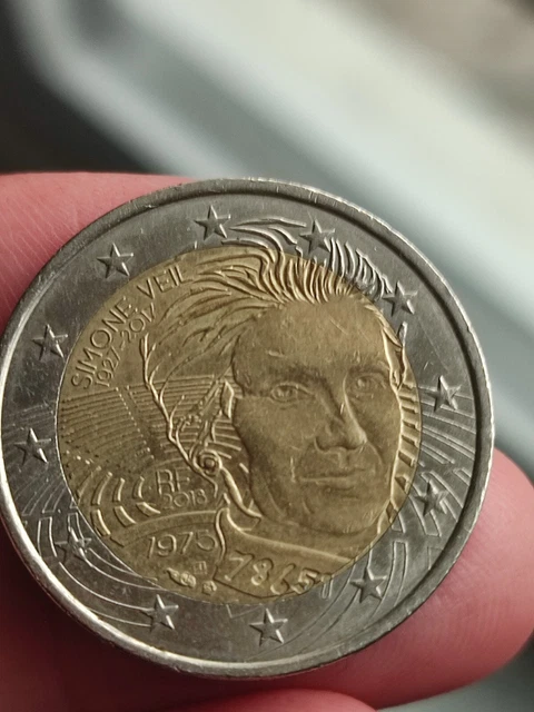 PIÈCE DE 2EUROS rare Simone veil 1927-2017RF2018 1975 78651 état ...