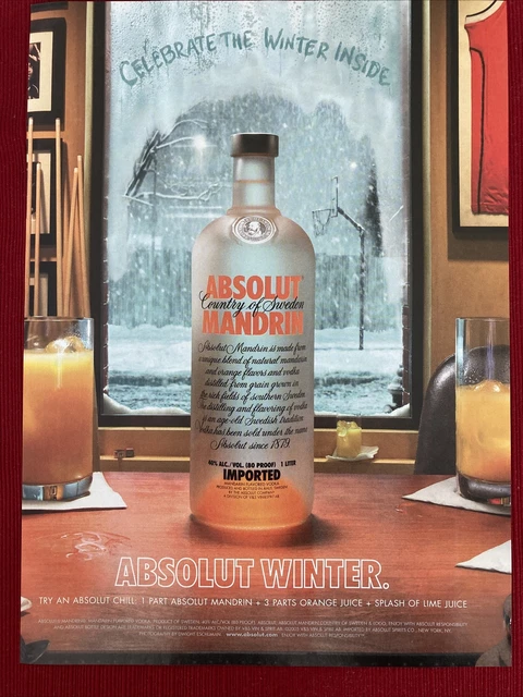 ABSOLUT MANDRIN VODKA Sweden “Absolut Winter” 2005 Print Ad - Great To ...
