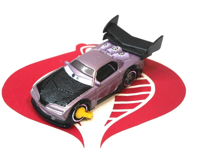 DISNEY PIXAR'S CARS Die Cast Boost Purple Racecar w Wheel Lock 1:55 ...